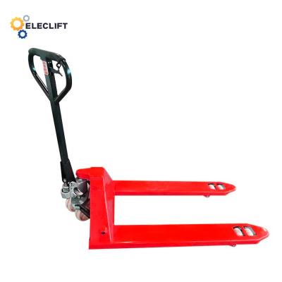 China 2500kg Capacity Manual Pallet Jack Polyurethane Steering Wheels 75mm Max Lift Height for sale
