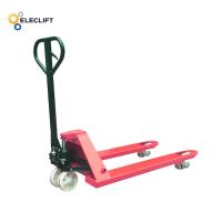 China Polyurethane Steering Wheels 1500kg Manual Pallet Truck 1460mm Lifting Height For Easy Maneuvering for sale