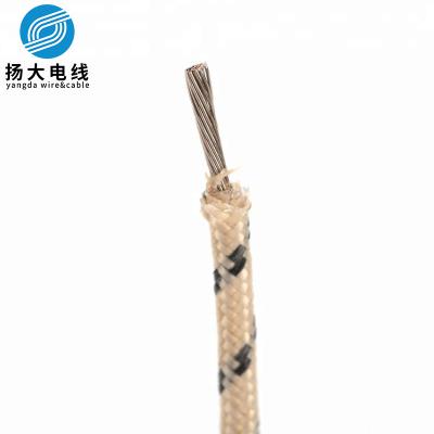 China 30awg-12awg Fiberglass Braided Silicon Rubber Wire Tinned Copper Conductor for sale