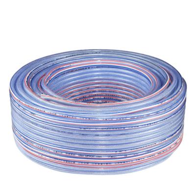 China Flexible Wire Cover Pipe Polyester Reinforced PVC Braided Garden Hose for sale
