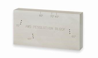 China AWS RC Ultrasonic Reference Block 152.4x76.2x25.4mm with 1.6mm Calibration Holes for Angle Beam Transducer Testing for sale
