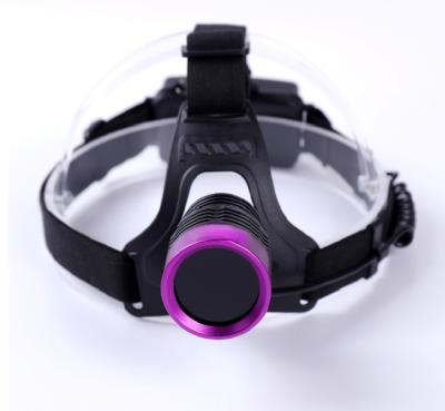 China Helmet-Type Black Adjustable UV Headlamp Fluorescent Magnetic Particle And Penetration Inspection for sale