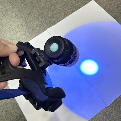 China DG-3101S Portable UV-A Helmet Black Light 90° Adjustable Head NDT Fluorescent Leak Detection Ultraviolet Head Lamp for sale