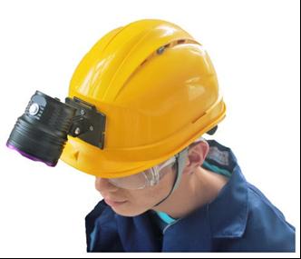 China DG-90H Helmet Mounted 365nm UV LED Light 8000uw/cm² Hands-Free NDT Lamp for sale