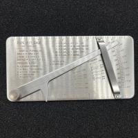 China Pipeline Concave Inspection Ruler Stainless Steel Pipe Pit Gauge for sale