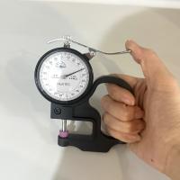 China QHG1030 Standard type Micro Dial Thickness Gauge 0-1mm 0.001mm Graduation 30mm Depth Ceramic Mandrel Anvil Thickness Tester for sale