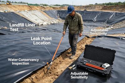 China HD-107 Portable Geomembrane Leak Detector Rechargeable Lithium Battery Manual & Auto Shutdown Damaged Point Inspection Instrument for sale