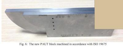 China PAUT Phased Array Radius Calibration Block with 63 SDH Holes for Ultrasonic Testing for sale