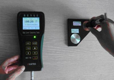 China 60khz 120khz Eddy Current Electrical Conductivity Meter 12mm Probe Digital Portable for sale