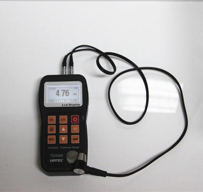 China 128x64 LCD Ultrasonic Wall Thickness Gauge 0.75-300mm Range with LED Backlight and RS232 Interface for sale