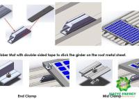 China Anodized Aluminum Roof Structure PV Mounting Brackets  Metal Roof Solar Mounting Systems panel  brackets for sale