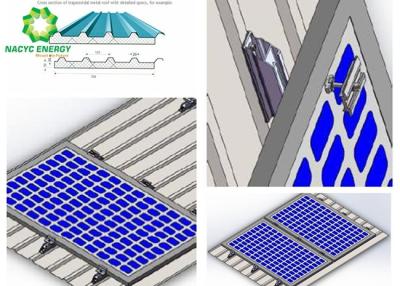 China Bracket Metal Roof Solar off-grid Mounting Systems Aluminum Bracket Solar Racking Systems Structure Short Rail  roof for sale