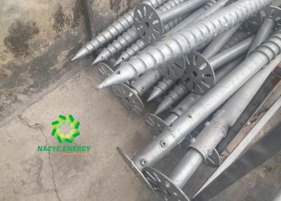China Timber Construction Ground Screw Piles Easy Installation By Spiral Piling Machine for sale