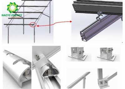 China Pre - Assembled Slope Solar PV Mounting Brackets Lightweight Excellent Endurance for sale