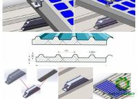 China Short Rail Module System Support  Solar PV Panel Metal Roof Mounting Systems Anodized Aluminum Material for sale