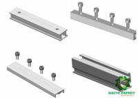 China Aluminum Brackets Solar Structure  Panel Racking  / Solar PV Panel Ballasted Solar Mounting Systems Stable Structure for sale