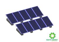 China Triangular Shaped Flat Rooftop Solar Mounting Brackets Anodized Aluminum Solution for sale