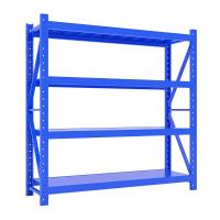 China Orange White 4 Tier Industrial Rack Metal Industrial Garage Shelving for sale