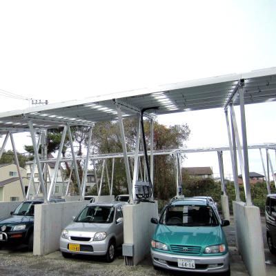 China Easy Installed Silver Solar Carport System Ground Mounting Systems Load Power for sale