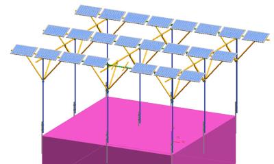 China Durable Aluminum Solar Panel Pole Mount Bracket System For Solar Power Agricultural Greenhouses for sale