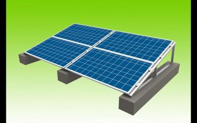 China Home Solar Rail Flat Roof Solar Mounting System / PV Panel Mounting Structures for sale
