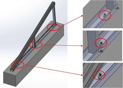 China Structure home system solar panel Ballasted Solar Mounting Systems solar mounting roof rail   home system for sale