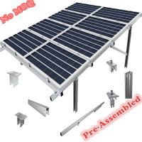 China Bracket Aluminum Solar Panel Mounting System Modules Solar Rail Mounting  Solar Panel Pole Mount Brackets   Panel Kits for sale