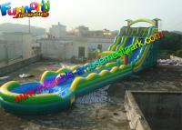 China Customized Waterproof Outdoor Inflatable Water Slide with Pool 8x5x6m PVC Tarpaulin for sale