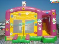 China Hello Kitty Inflatable Bouncer Slide Castle 5x5x4 Meter Commercial Grade with CE EN14960 Certification for sale