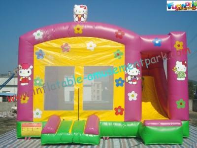 China Hello Kitty Inflatable Bouncer Slide Castle 5x5x4 Meter Commercial Grade with CE EN14960 Certification for sale