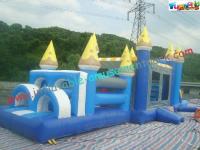 China 0.55mm PVC Tarpaulin Inflatable Obstacle Course 16x3.5x4m for Outdoor Games for sale