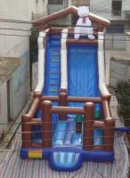 China Outdoor PVC Tarpaulin Inflatable Bouncer Slide for Kids 12x4x6.5m 110-220V for sale