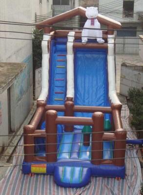 China Outdoor PVC Tarpaulin Inflatable Bouncer Slide for Kids 12x4x6.5m 110-220V for sale