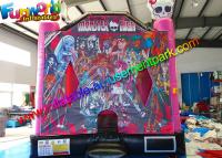China Monster High Themed Commercial Bounce House 4m x 4m with 0.55mm PVC Material and CE/UL Certified Blower for sale