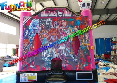 China Monster High Themed Commercial Bounce House 4m x 4m with 0.55mm PVC Material and CE/UL Certified Blower for sale