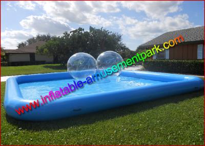 China 0.9mm PVC Tarpaulin Inflatable Swimming Pool 3m Blue Aqua Outdoor Family Pool for sale