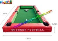 China Inflatable Snooker Football Field 7.8x4.8m Soccer Snook Ball Game PVC 0.55mm for sale