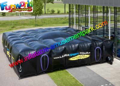 China Commercial Outdoor Inflatable Laser Tag Arena - 12x12 Meter Black Maze House with CE/UL Blower for sale