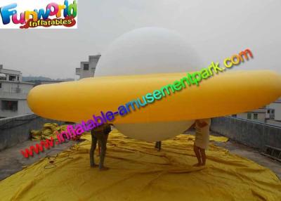 China 0.16mm PVC Inflatable Helium Yellow UFO Saucer Balloon 6m Diameter for Advertising for sale