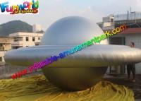 China Custom Grey Inflatable Helium Saucer Balloon Advertising UFO 6m Diameter with LED Lighting for sale