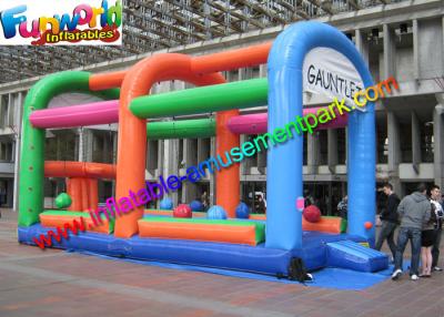 China 18oz Commercial Inflatable Wipeout Obstacle Course 0.55mm PVC for Outdoor Events for sale