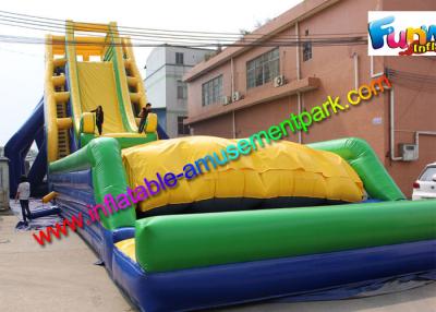 China 33.5 x 13.7 Meter Inflatable Water Slide with Drop Kick Air Bag - 1.5HP/2HP Blower EN 14960 Certified for sale