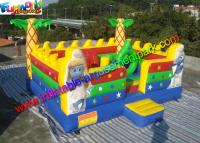 China Popular Inflatable Smurfs Bounce House , Jumping Bouncer With Obstacle Inside for sale
