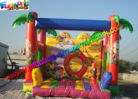 China Full Printing Zoo Bouncy Castle 5x5x5m Moonwalk with PVC Tarpaulin for sale