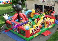 China Mickey Mouse Inflatable Bouncer Fun City Playground 0.55mm PVC Commercial Grade for sale