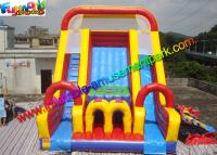 China Commercial Three Lane Inflatable Slide 7.6m Waterproof PVC Bounce for Rent for sale
