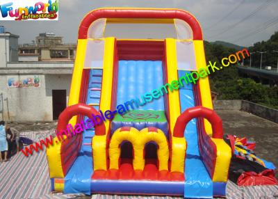 China Commercial Three Lane Inflatable Slide 7.6m Waterproof PVC Bounce for Rent for sale