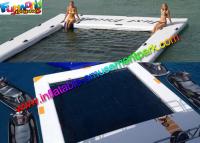 China Custom Yacht Inflatable Sea Pool 10m x 7.4m with Drop Stitch Construction and 155kg Capacity for sale