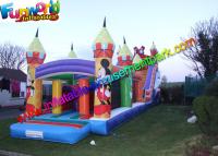 China Commercial Grade PVC Tarpaulin Inflatable Mickey Bouncy Slide Obstacle Course 0.55mm for sale