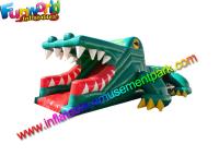 China Green Crocodile Inflatables Obstacle Course Aligator Inflatable Sport Games for sale